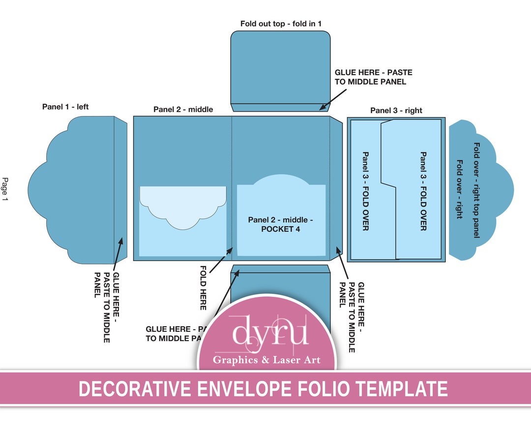 Decorative Folio, Envelope Template, Mail Folio Kit, Folio Kit, Junk ...