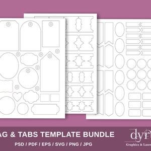 Printable Tabs, Label and Tag Templates, Junk Journal Tabs, Junk ...