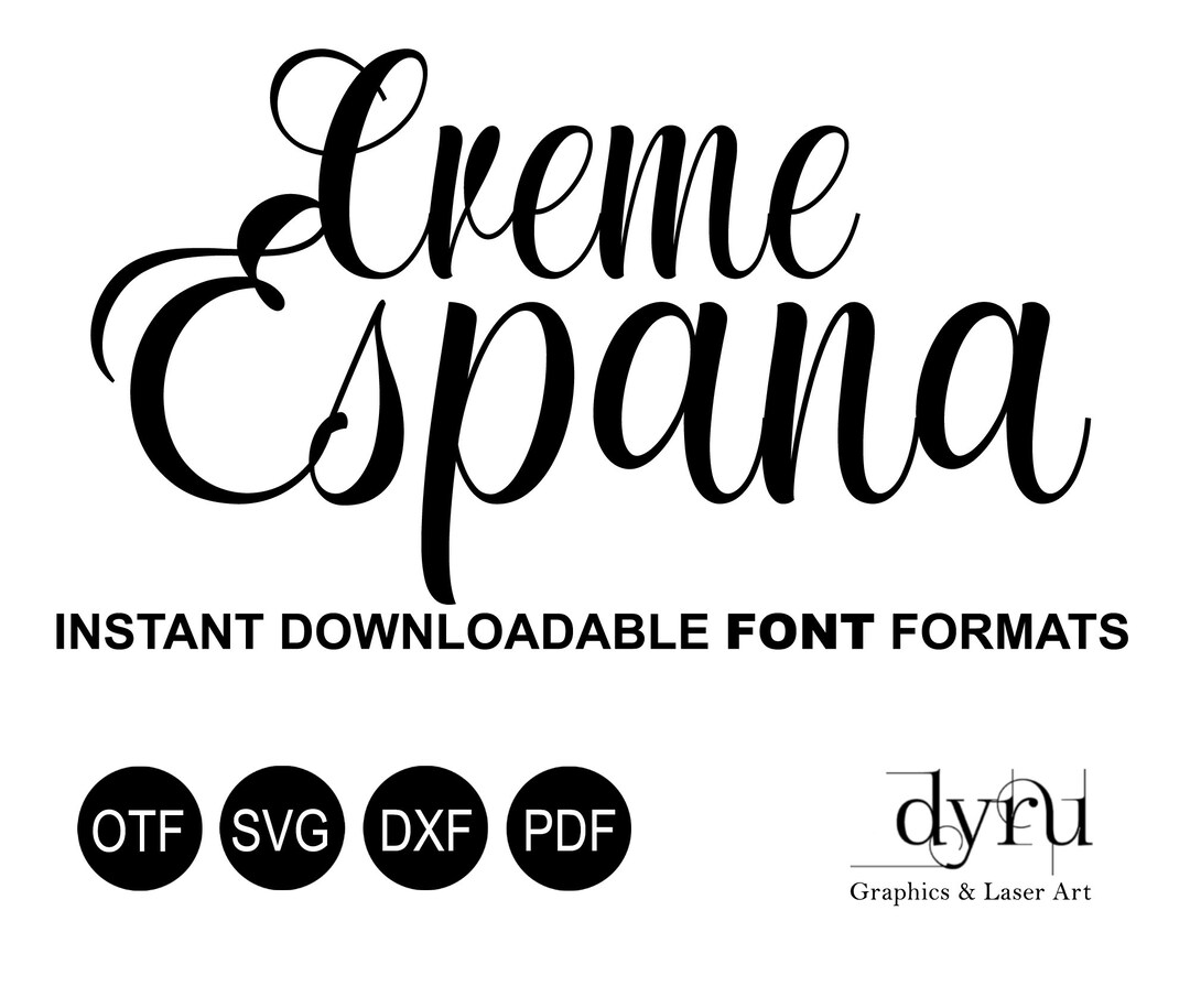 Creme Espana Font SVG Font Cursive Font Script Font - Etsy UK
