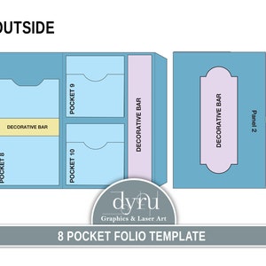 Folio Template, Heart Folio, Library Cards, Tri Fold, Craft, DIY, Folio ...