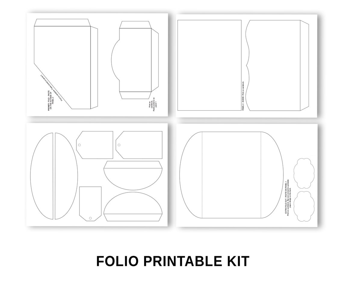 Folio Template, Folio Craft Kit, Folio Kit Junk Journal Printable ...
