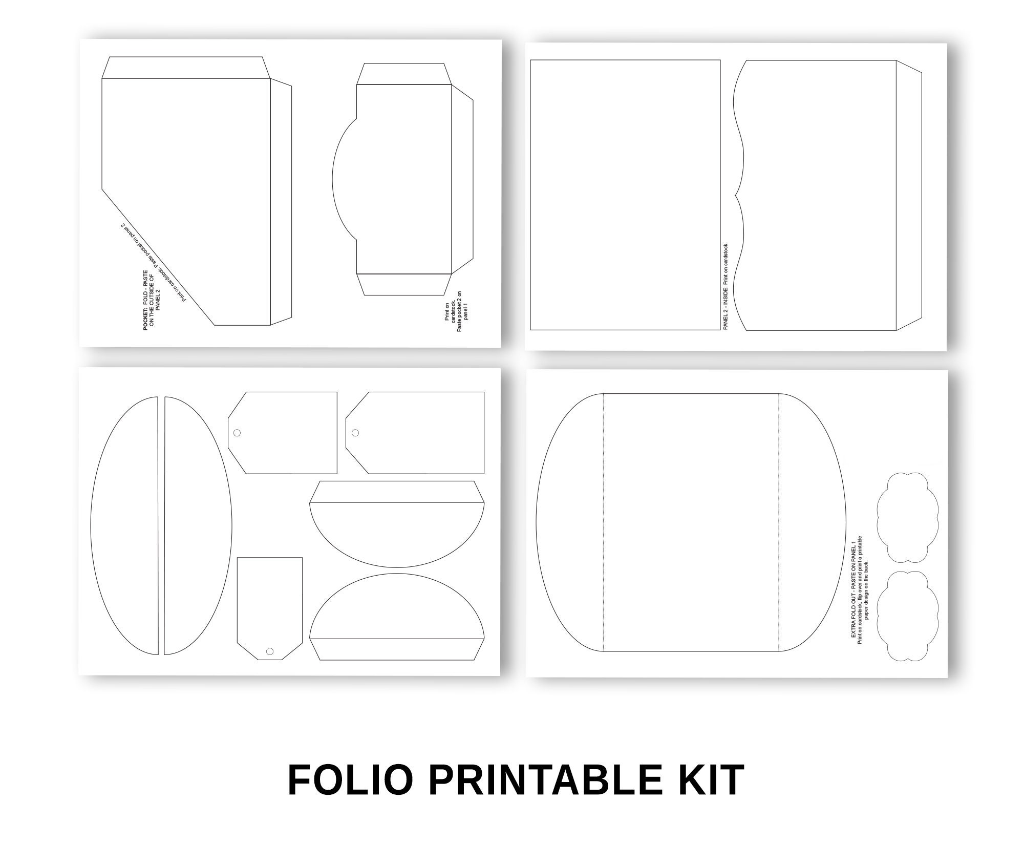 Folio Template, Folio Craft Kit, Folio Kit Junk Journal Printable ...