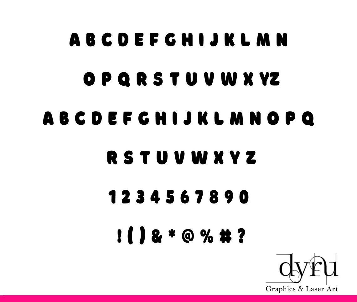 Borsok Font, SVG Font, Bold Font, Round Font, Cricut, Procreate Font ...