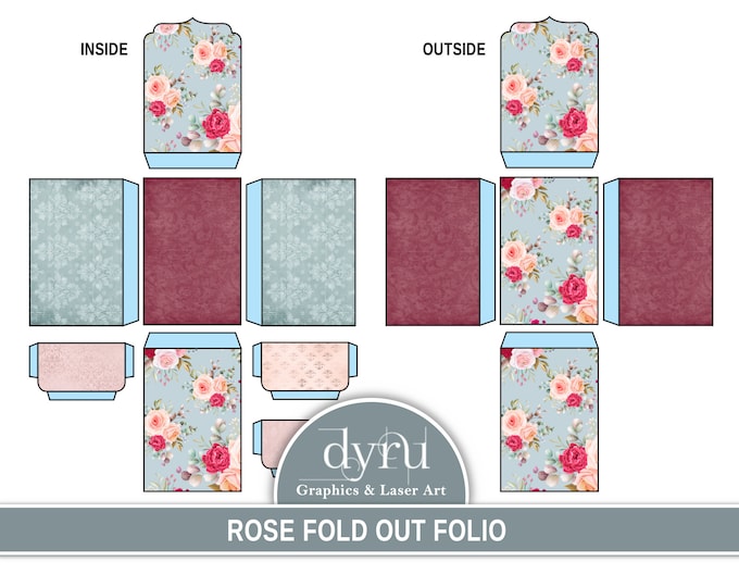 Pink Folio Template, Folio Craft Kit, Folio Kit Junk Journal Printable ...
