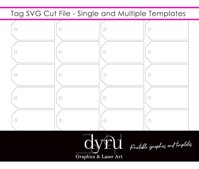 Blank Tag Template, SVG Tag, DXF Label, Printable Gift Label Template ...