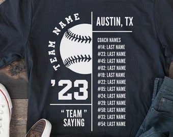 Baseball Team Roster Svg - Etsy