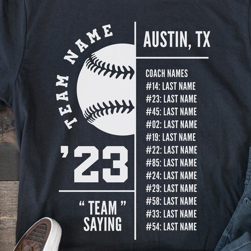 Baseball Team Banner Svg Baseball Roster Template Svg Png - Etsy