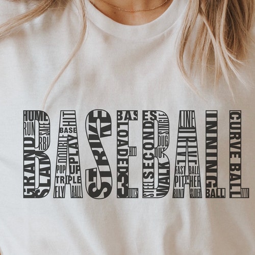 Baseball Word Art Svg Png Eps Dxf Ai Svg Baseball Svg - Etsy