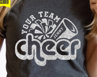 Cheer Svg, Png Dxf Eps, Cheerleader, Cheerleading Shirt, Megaphone, Pom ...