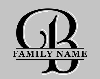 Split Initial B Svg | Etsy