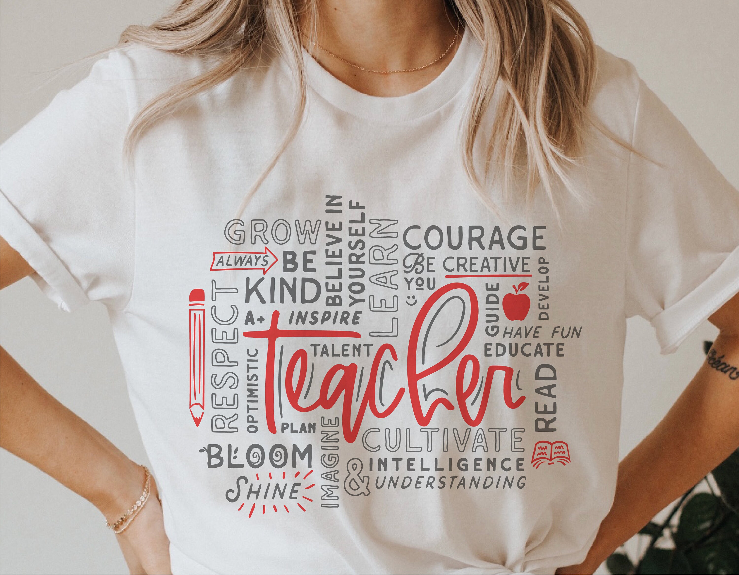 Teacher Word Art SVG, Teacher Appreciation, Cricut Cut File (digital ...