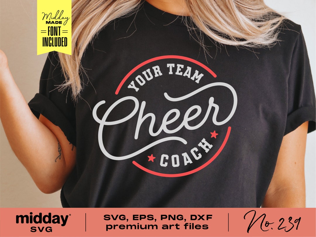 Cheer Coach Team Template, Svg Png Dxf Eps, Customizable Cheerleader ...