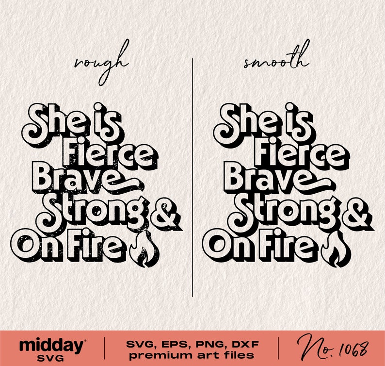 She is Strong SVG Fierce SVG Brave Svg Png Dxf Eps Hippie - Etsy