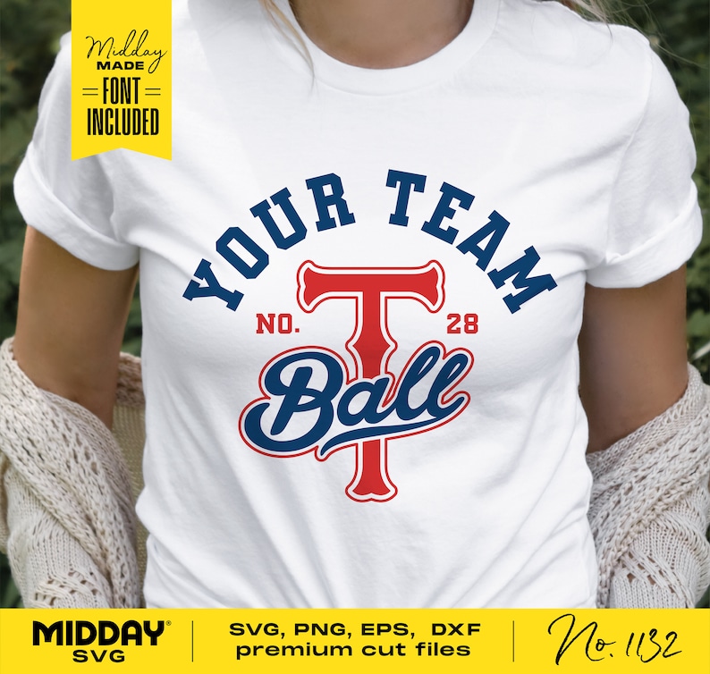 T-ball Team SVG Template, Shirt Design, Cricut, Silhouette (digital ...
