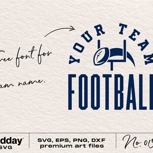 Football Team Template Svg, Png Dxf Eps, Your Team Shirt, Glowforge ...