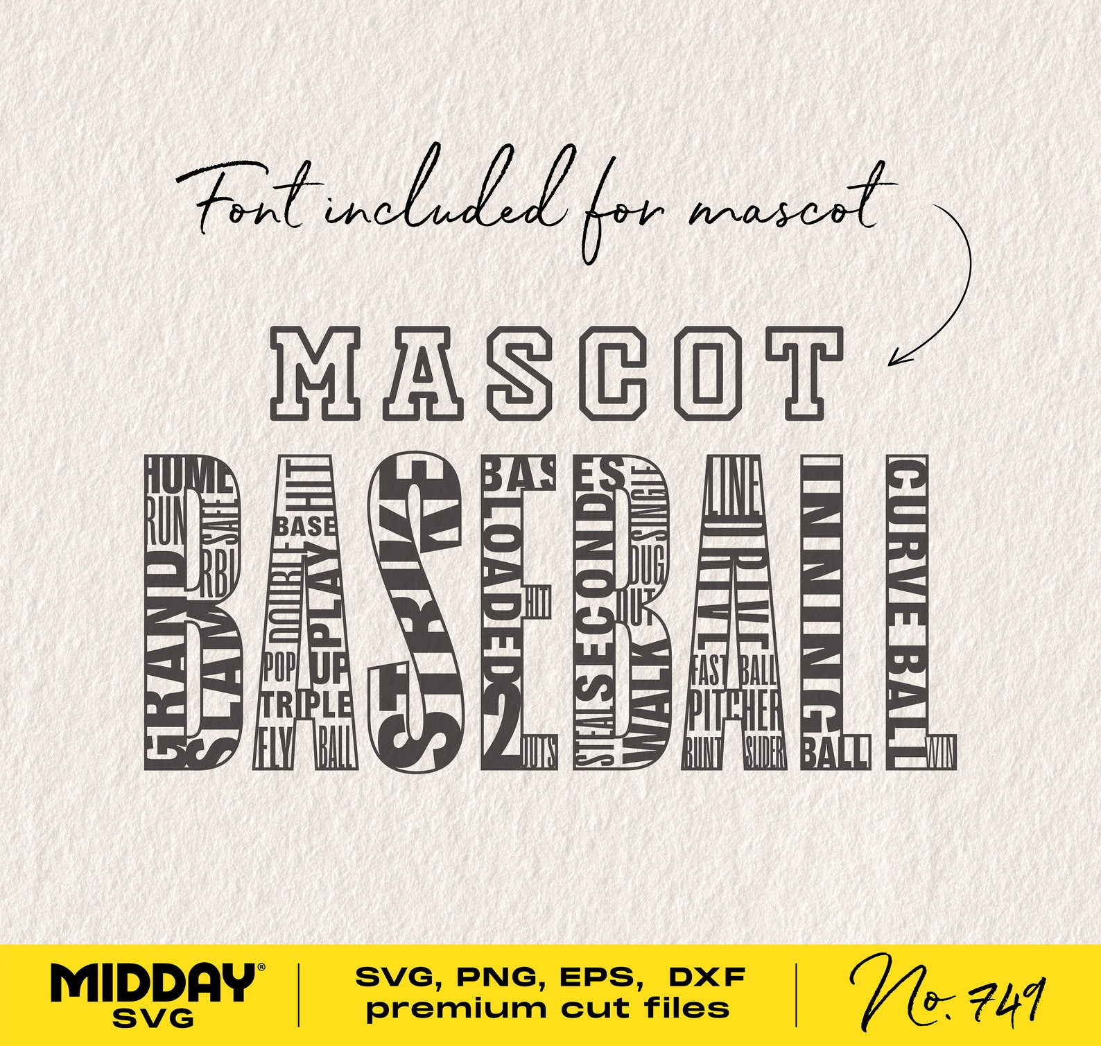 Baseball Word Art Svg Png Eps Dxf Ai Svg Baseball Svg - Etsy