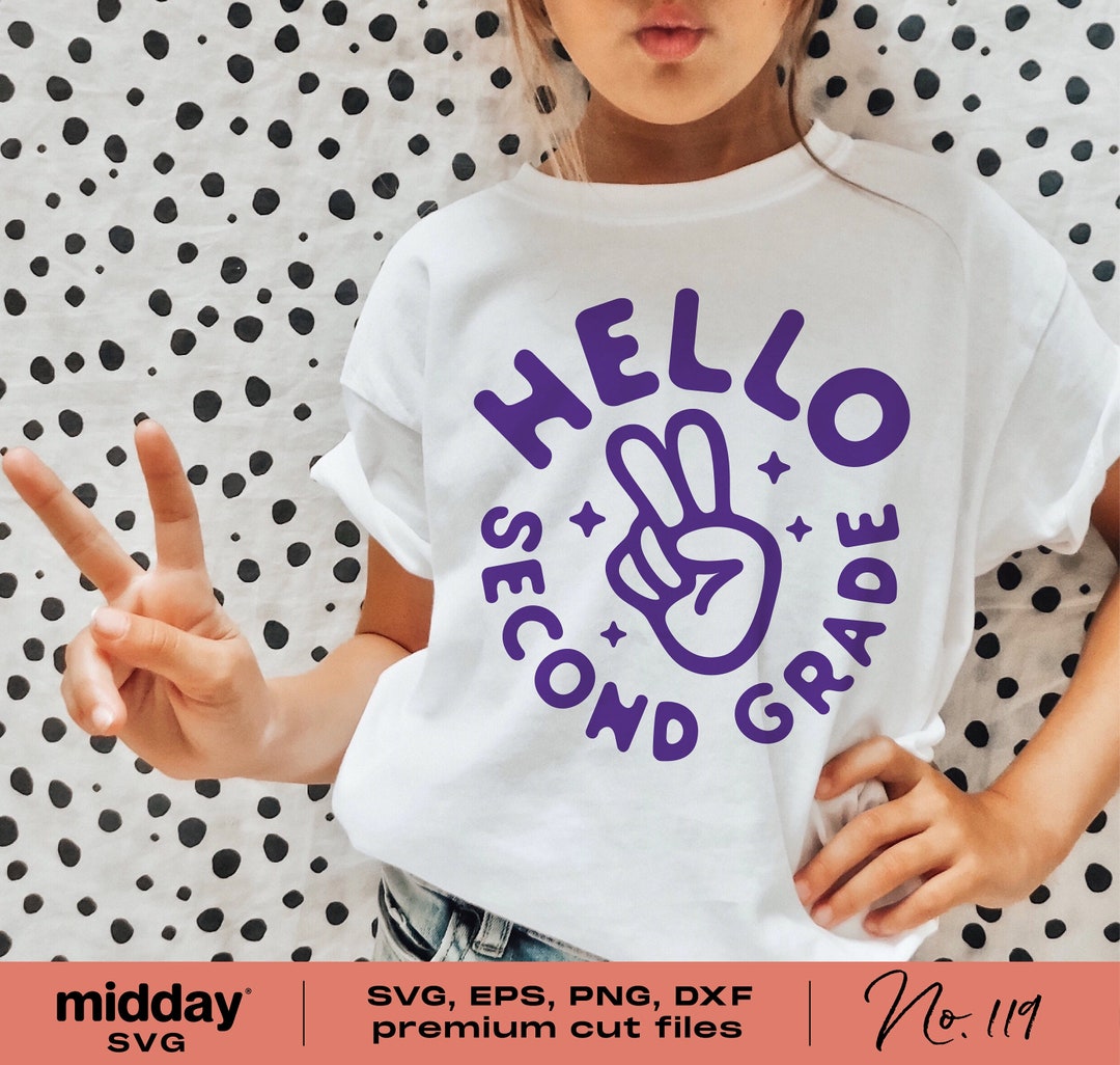 Hola segundo grado Svg, Png Dxf Eps, equipo de segundo grado, 2do grado ...