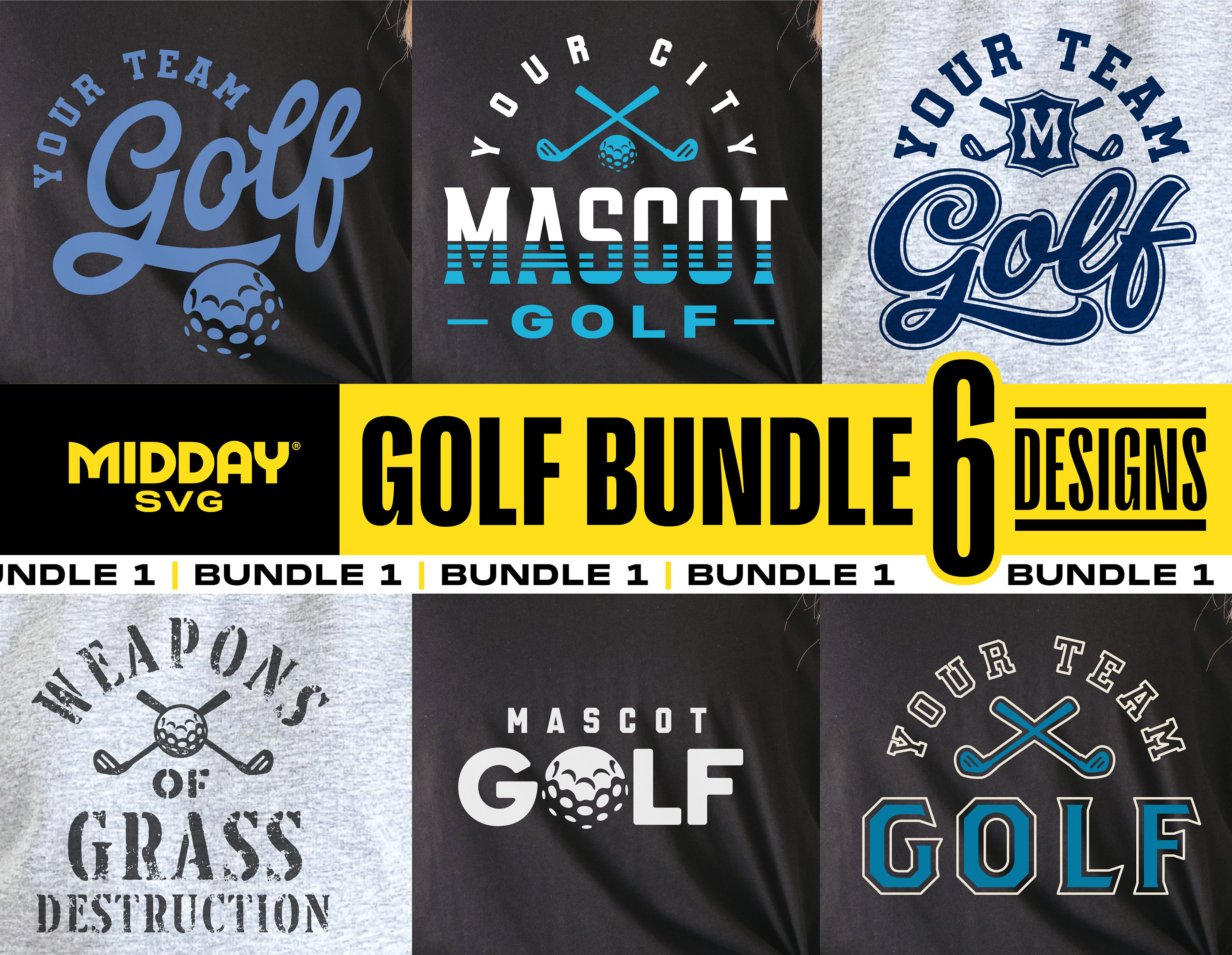 Golf Team SVG Bundle, Golf Shirts Template (digital Download) - Etsy