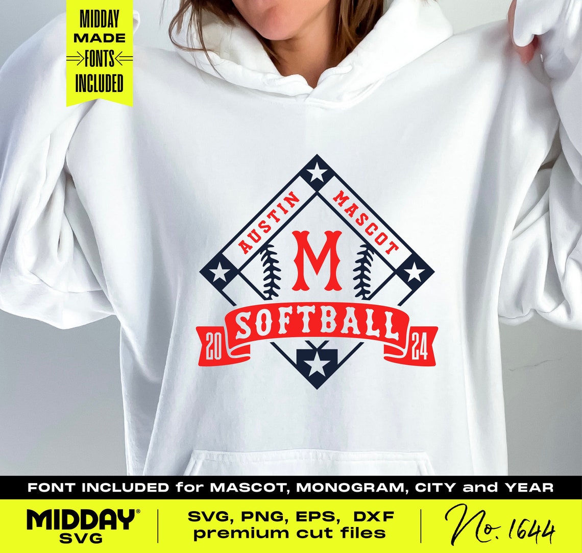 Softball Team Diamond SVG: Customizable Design (digital Download) - Etsy