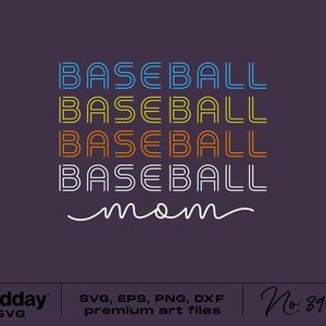 Baseball Mom Svg, Png Dxf Eps, Baseball Mom Shirt, Baseball Cut Files ...