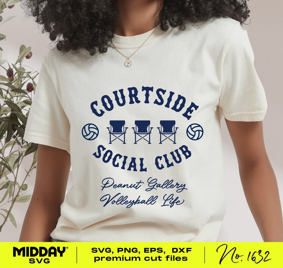 Courtside Social Club, Funny Volleyball SVG PNG - Digital Download for ...