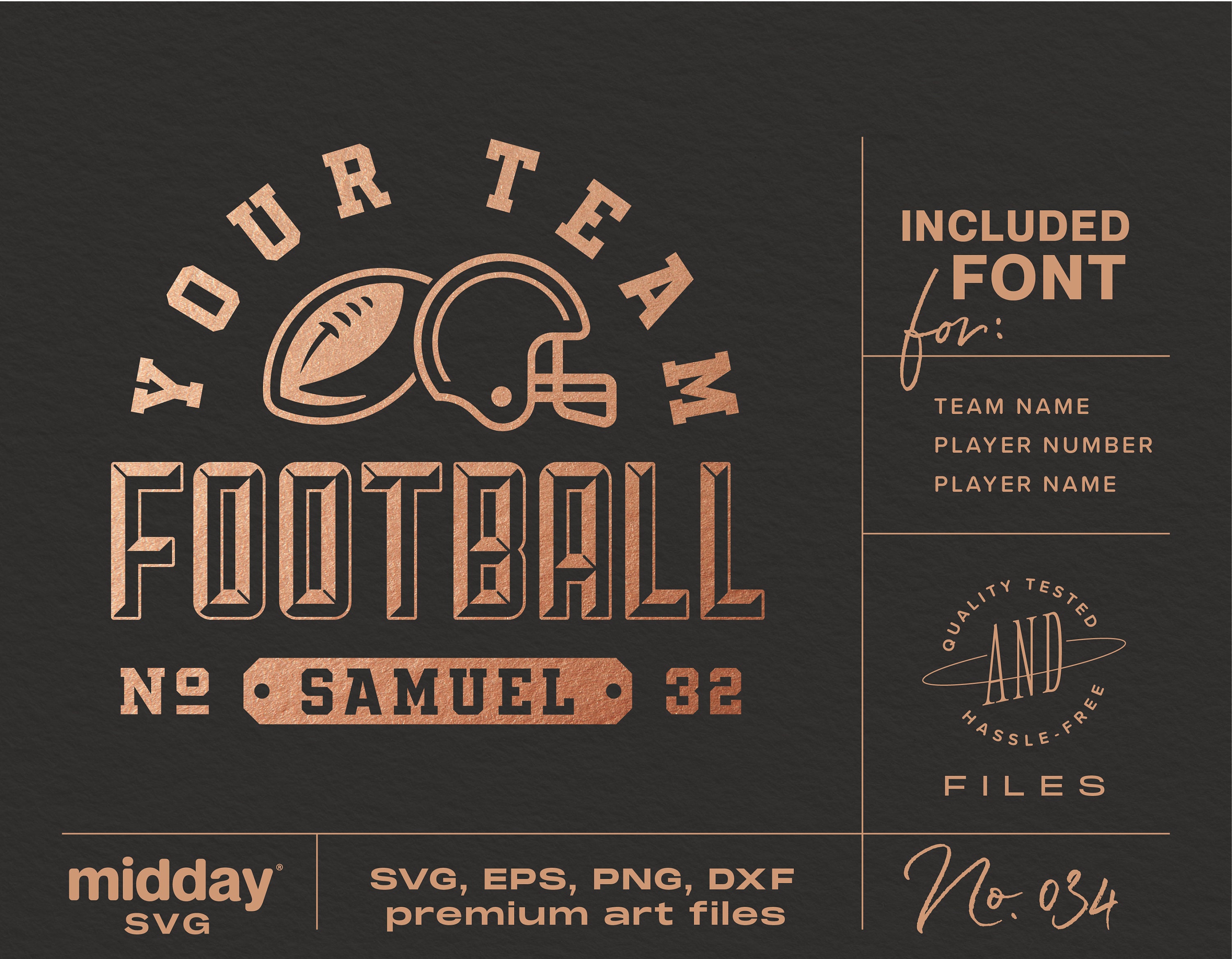 Football Team Name Player Number Template Svg Png Dxf Eps - Etsy