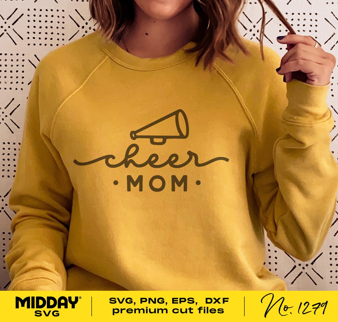 Cheer Mom Svg Png Eps Dxf Cheer Cone Svg Cute Minimal Shirt - Etsy
