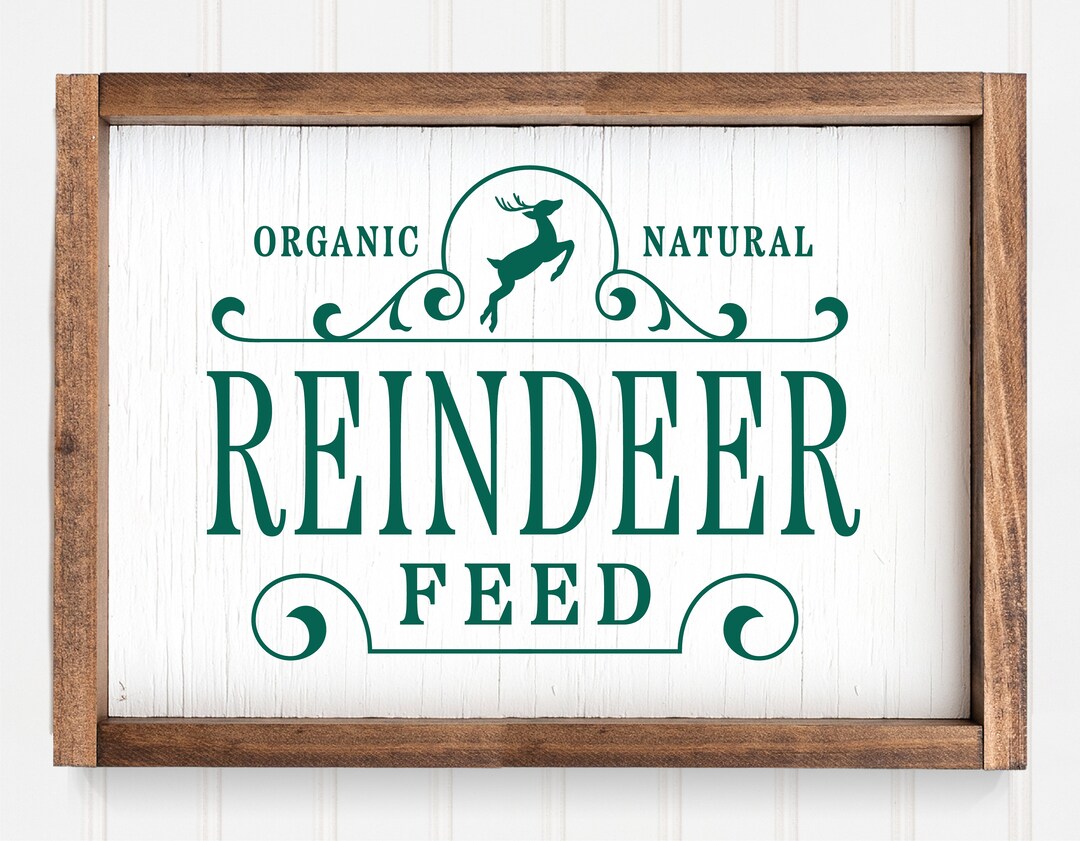 Reindeer Feed Sign SVG, Christmas Ornament Cut Files (digital Download ...