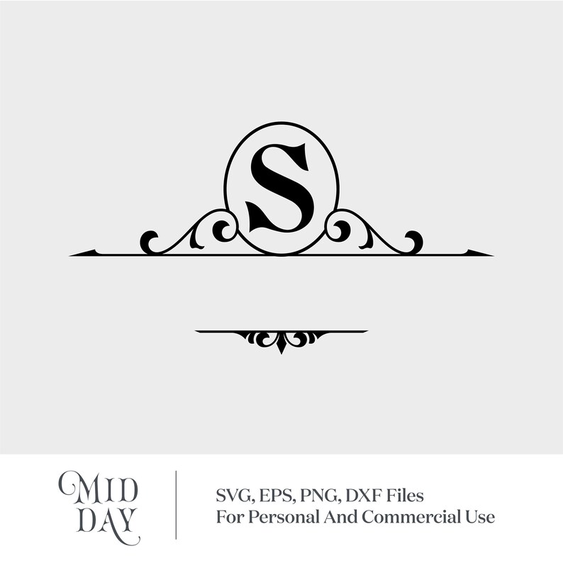 S Monogram Download SVG Split Letter S Initial Svg Mailbox | Etsy