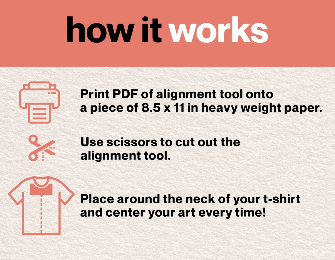 T-shirt Alignment Tool Printable Svg Pdf DYI Tshirt Alignment - Etsy