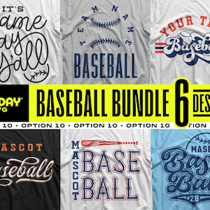 Bold Baseball Template SVG Bundle V10 - Instant Download for DIY Crafts ...