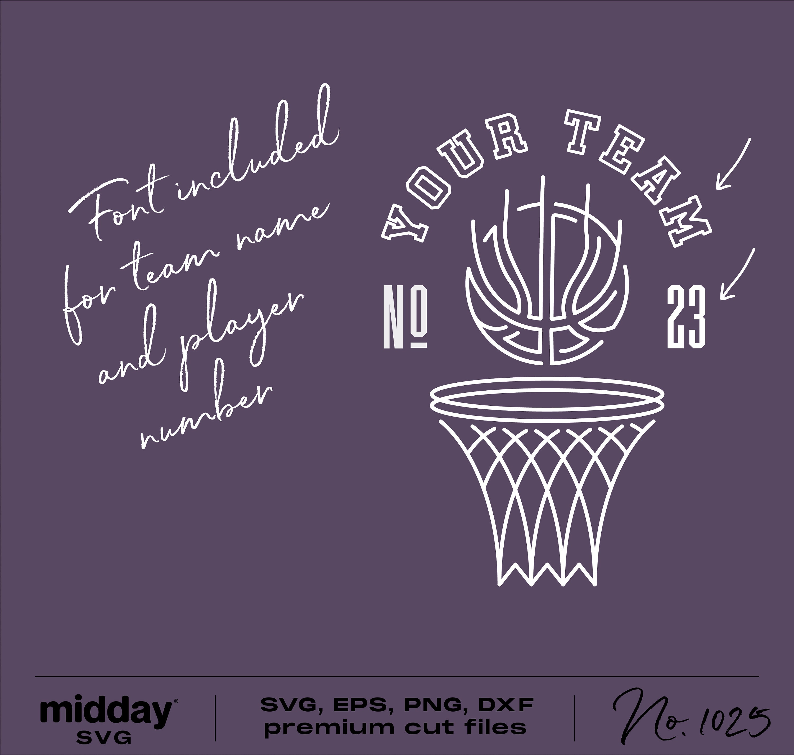 Basketball Team Template Svg Png Dxf Eps Modern Basketball - Etsy