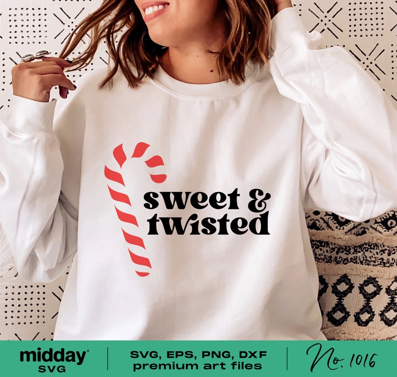 Candy Cane Svg Sweet and Twisted Svg Png Dxf Eps Funny - Etsy