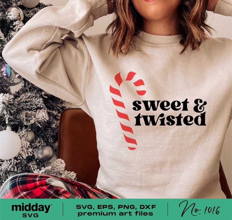 Candy Cane Svg Sweet and Twisted Svg Png Dxf Eps Funny - Etsy