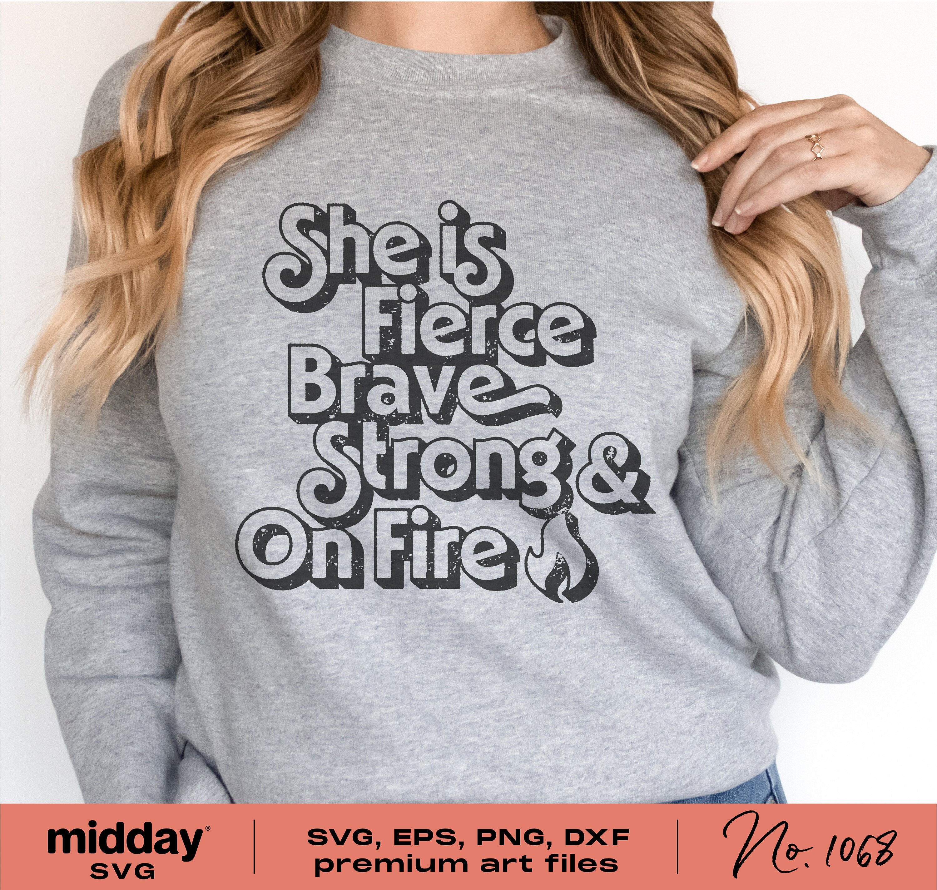 She is Strong SVG Fierce SVG Brave Svg Png Dxf Eps Hippie - Etsy