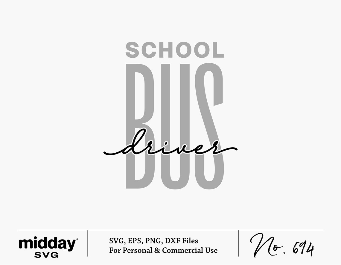 School Bus Driver Svg Png Svg Eps Dxf Ai Cricut Cut File - Etsy