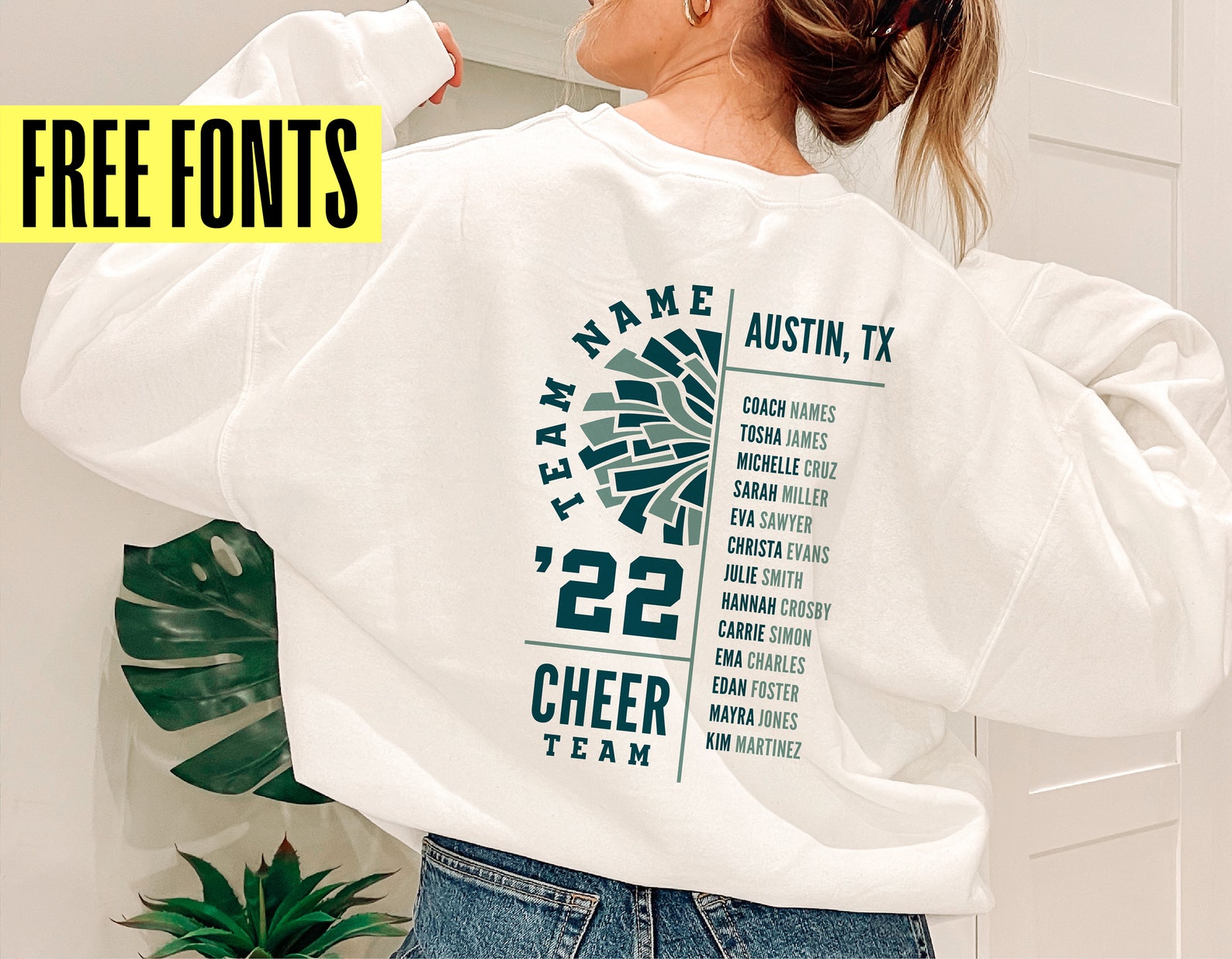 Cheer Team Template Svg Cheer Roster Svg Png Svg Dxf Eps Ai - Etsy