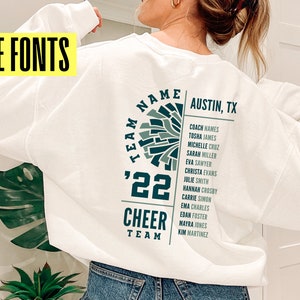 Cheer Team Template Svg Cheer Roster Svg Png Svg Dxf Eps Ai | Etsy UK