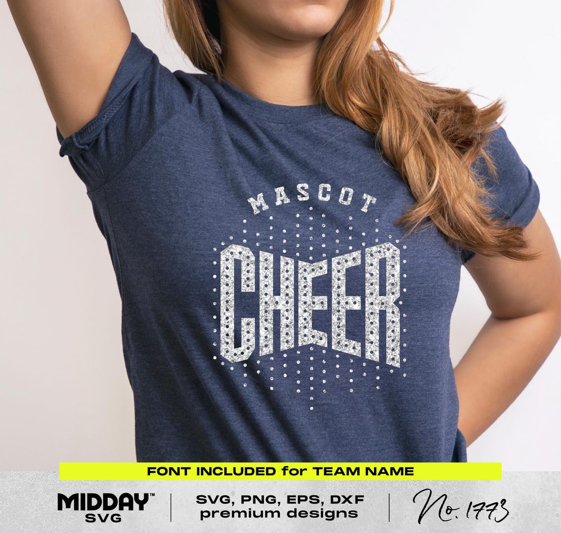 Cheer Team Mascot SVG, Sequin Dot Design (digital Download) - Etsy
