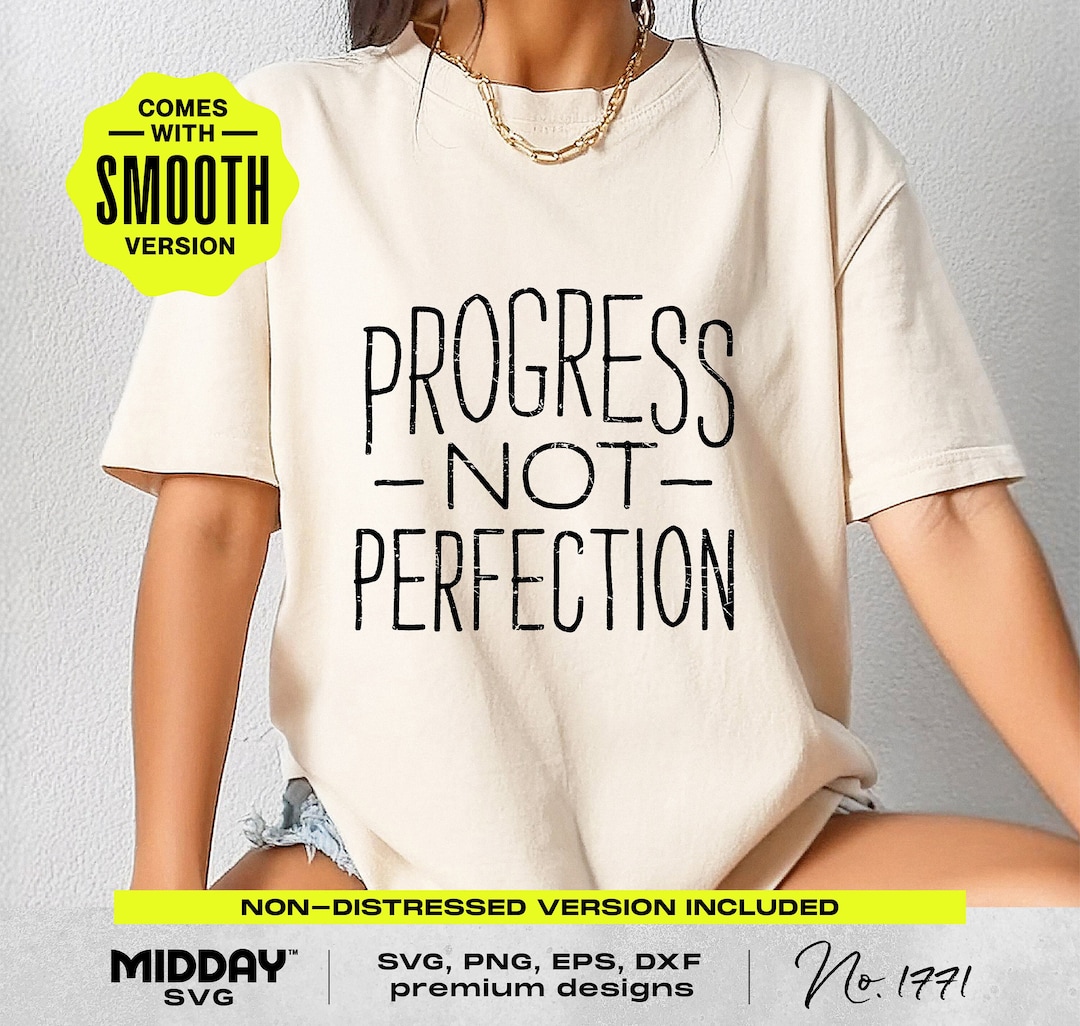 Progress Not Perfection Svg Png, Inspirational Teacher Svg Png for ...