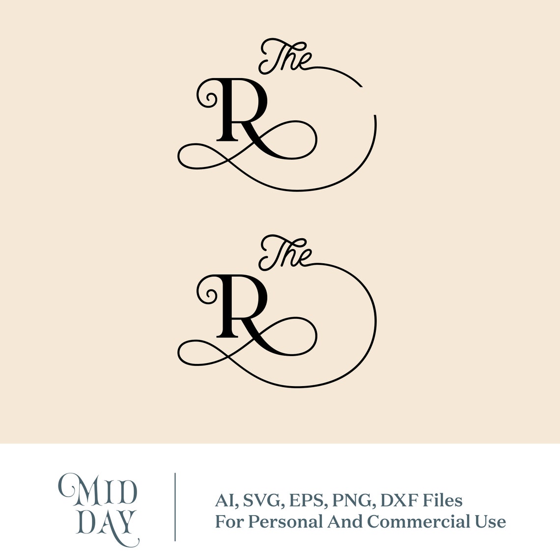 R Family Monogram SVG Monogram R SVG Split Letter Monogram - Etsy