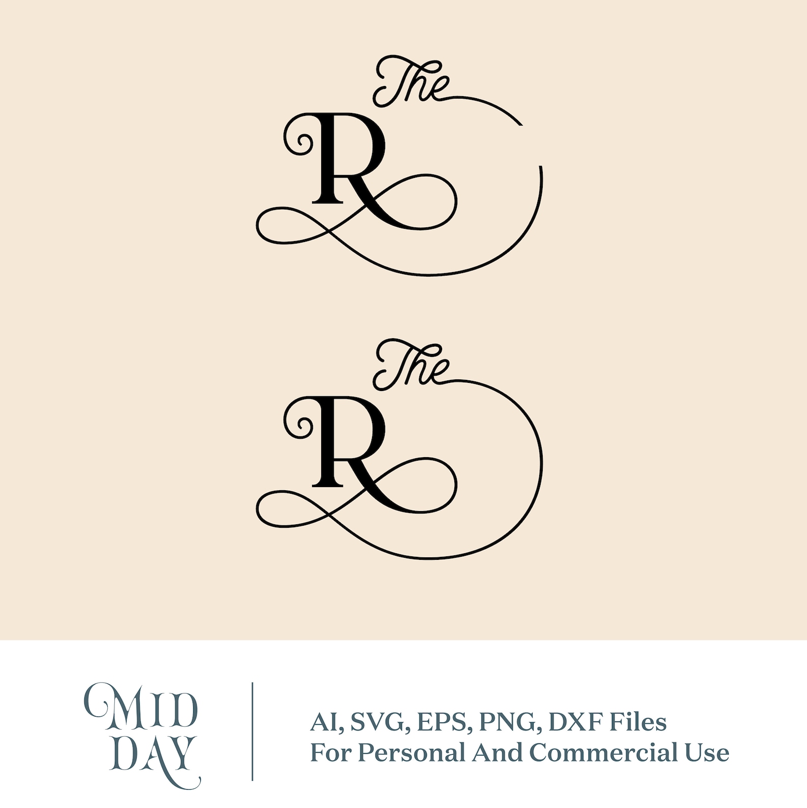 R Family Monogram SVG Monogram R SVG Split Letter Monogram - Etsy
