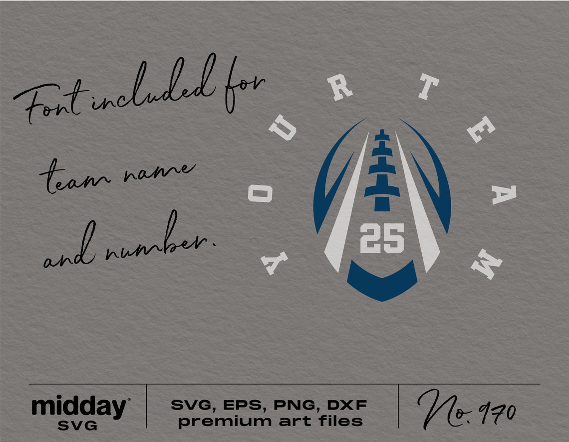 Football Team Template Football Print Svg Png Dxf Eps - Etsy