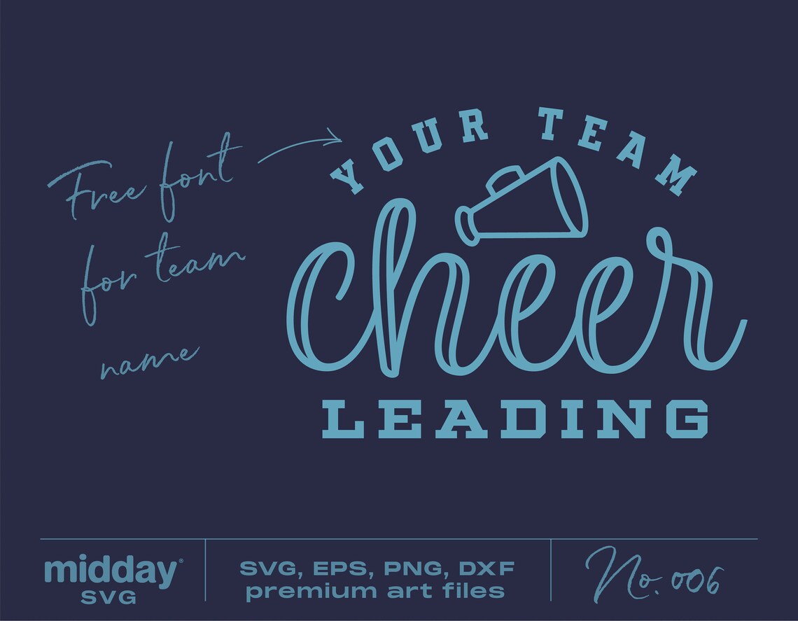 Cheer Team Template Svg Png Dxf Eps Cheerleading Team Shirt - Etsy