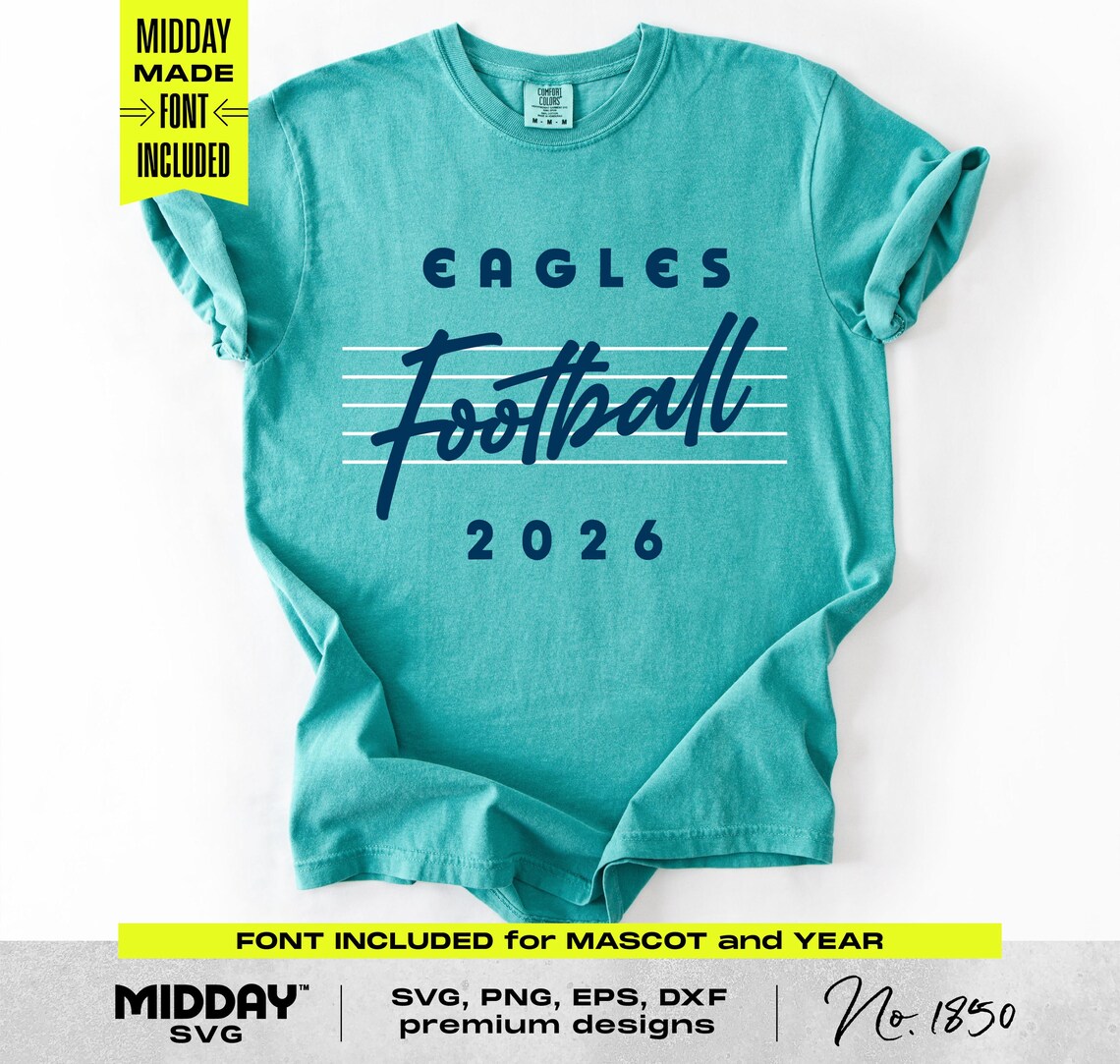 Retro Football Team Svg Png - Retro Football Design, Team Name Cut File ...