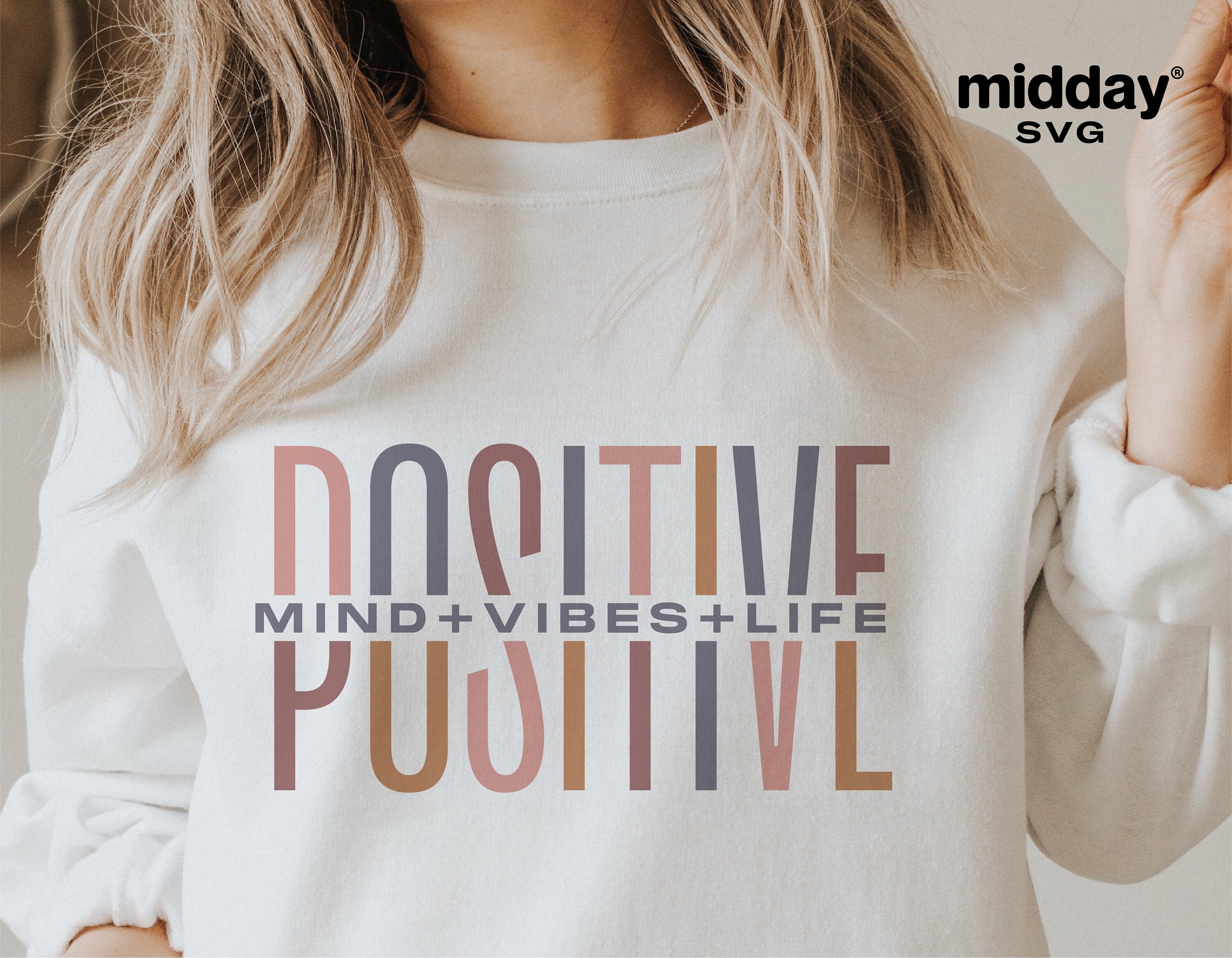 Positive Mind Vibes Life Svg Mental Health Svg Motivational - Etsy