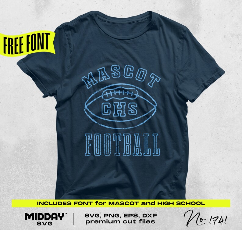 Customizable Football Team SVG, Mascot, Font Included (digital Download ...