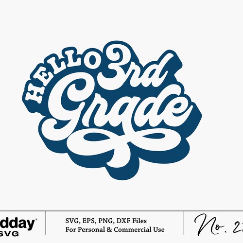 Hello Third Grade Svg 3rd Grade Svg 3rd Grade Cricut Cut - Etsy