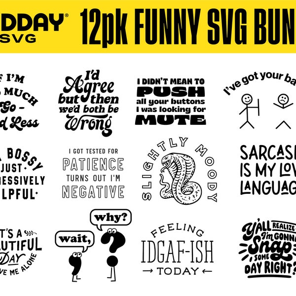 Funny Svg - Etsy