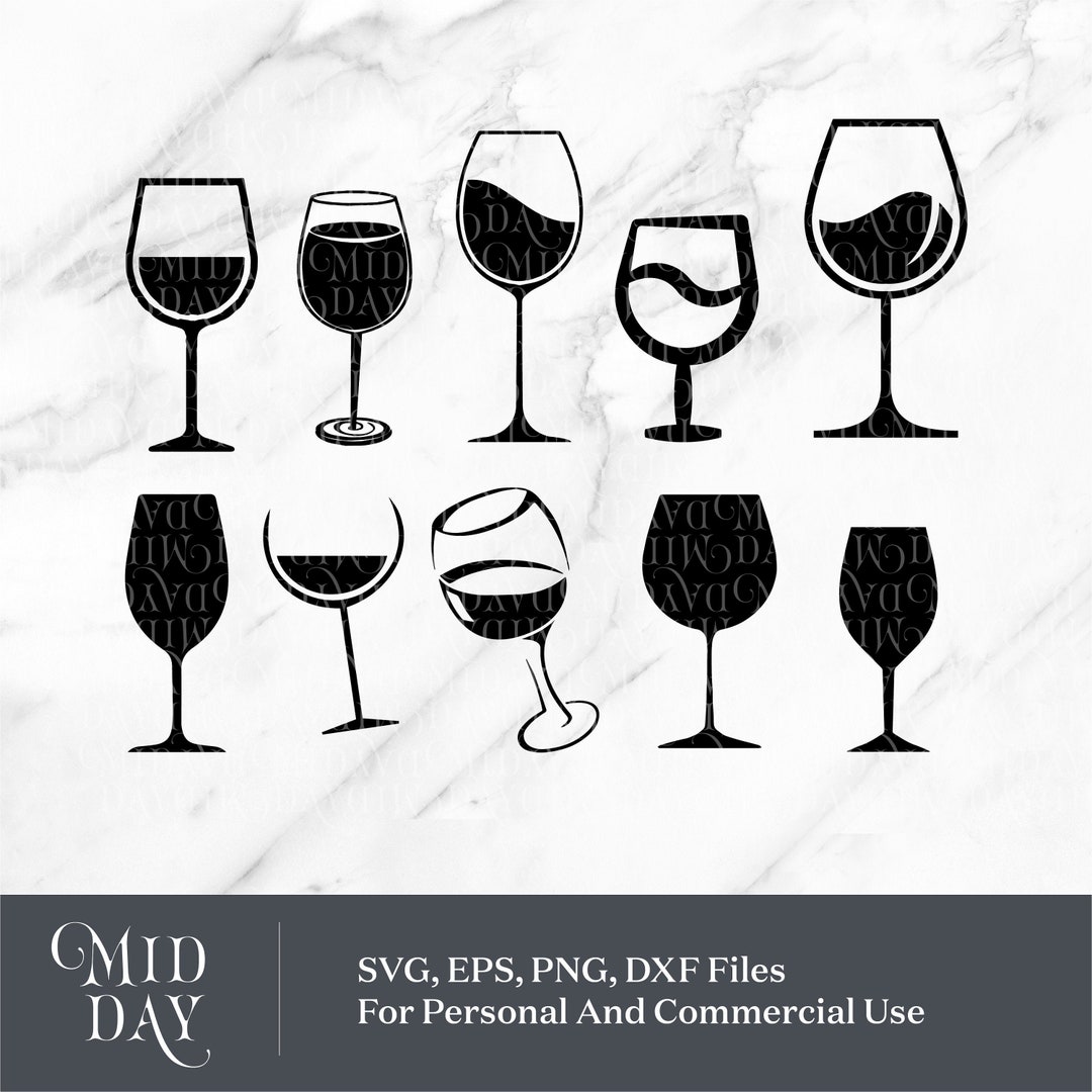 Wine Glass SVG, Cut File for Cricut & Silhouette (digital Download) - Etsy
